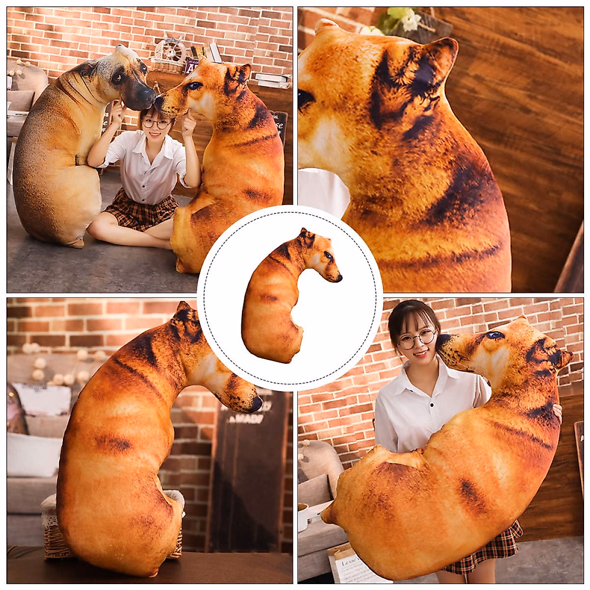 Toyvian Home Decor Home Decor Sunflower Decor Big Hugging Pillow Dog Plush Pillow Dog Hugging Pillow Dog Plush Pillow Large Dog Stuffed Animal Pillow Sunflower Decor Sunflower Decor