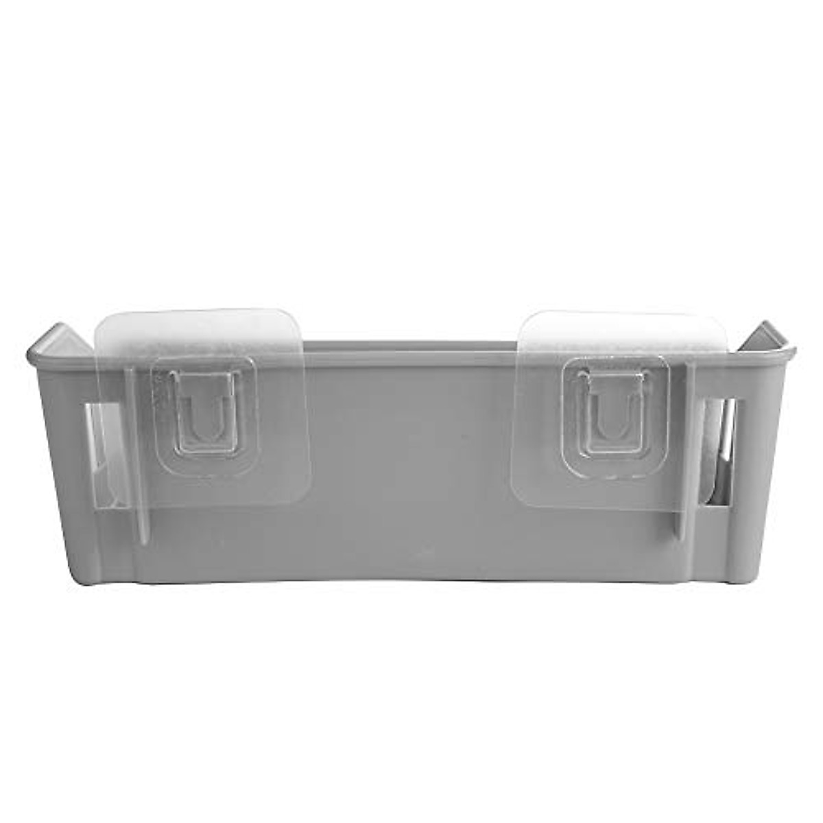 Durable Shower Shelf Basket Sucker Suction Storage Rack Free Hole Kitchen For Bathroom(grey)