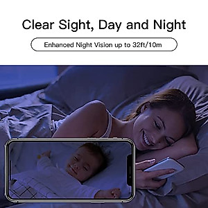 LAXIHUB 5GHz WiFi Security Camera Indoor Baby Monitor Cam White Home Pet/Dog/Cat Camera with App, 5Ghz/2.4Ghz Dual Bands,1080P FHD Night Vision, 2-Way Audio, Motion Detection Area Customized