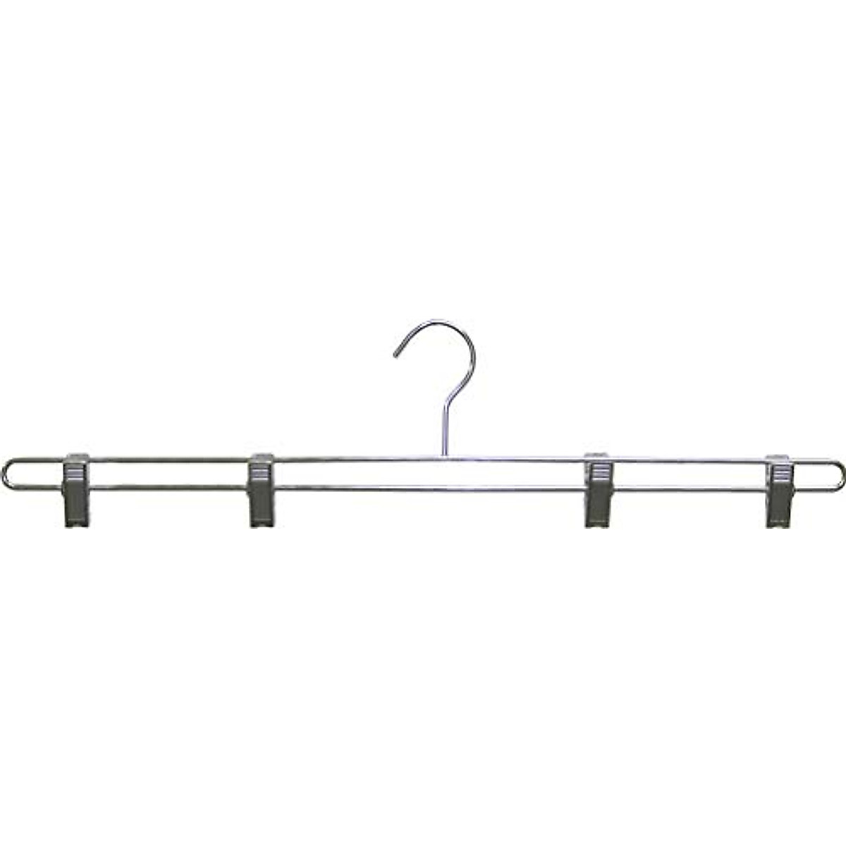 The Great American Hanger Company Extra Metal Bottom 4 Adjustable Cushion Clips, 22 Inch Long Chrome Perfect for Large Items or Textiles (Set of 25) Clothes Hanger, Polished