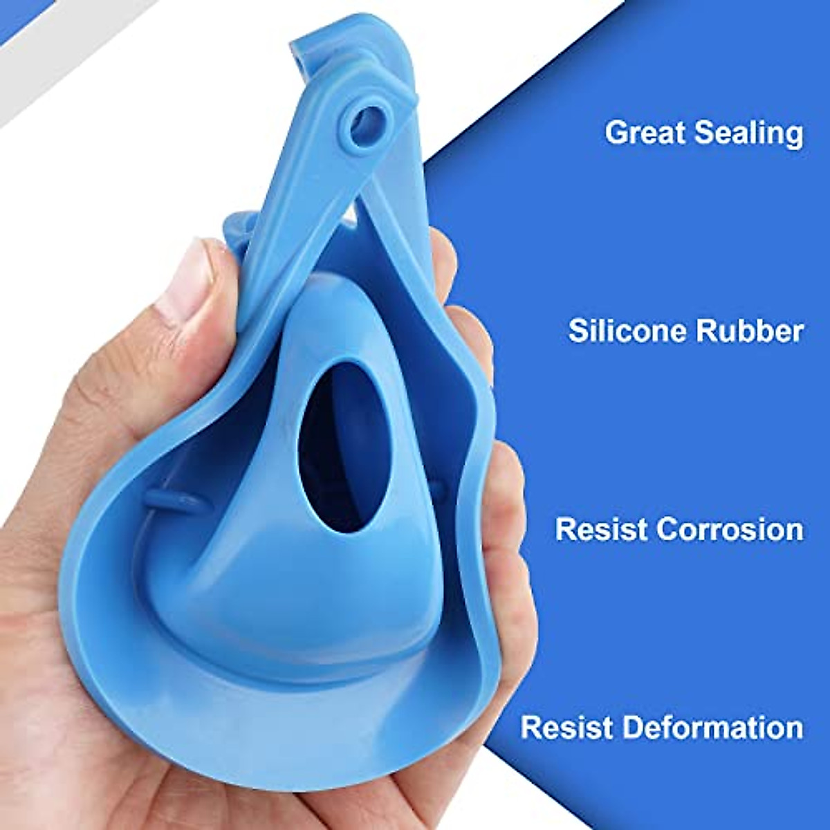 3 Inch Toilet Flapper, Compatible with Gerber Toilet Flapper 99-788, Toilet Tank Flush Valve 3 in. Rubber Stopper Replacement Kit, Easy-to-Install Toilet Bowl Seal Repair Parts, Blue (Pack of 2)