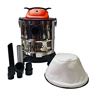 Pellethead Ash Vault Pro 5-Gallon 10-Amp Power Ash Vacuum with Hose Accessories and Heat-Resistant HEPA Filters