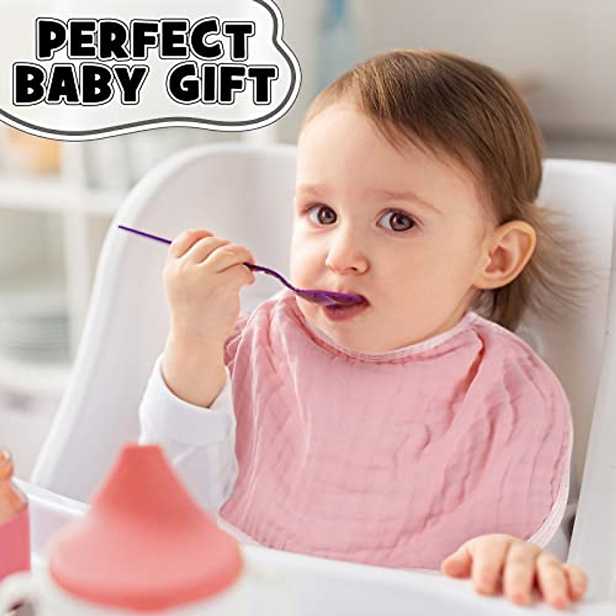 10 Pack Muslin Burp Cloths for Baby Girl Boy 6 Layers Thicken Soft Unisex Baby Burp Cloths Large Absorbent Muslin Burping Cloth Rags