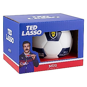 Paladone Ted Lasso Football Shaped Mug | Officially Licensed Ted Lasso Merchandise Fútbol or Soccer Coffee Mug