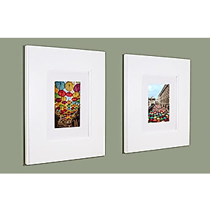 Fox Hollow Furnishings 11x14 Compact Concealed Recessed Picture Frame Medicine Cabinets (Shaker White)