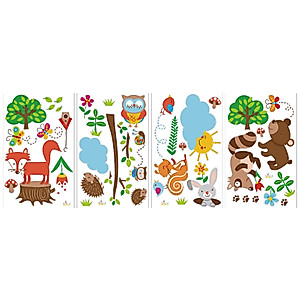 Into the Woods Baby / Nursery / Kids Room Decorative Peel and Stick Wall Art Sticker Decals for Boys and Girls