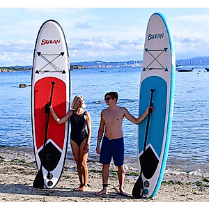 FAYEAN Inflatable Stand Up Paddle Board 10' x 28''x 6'' SUP ISUP Round Board Include Hand Pump, Paddle, Backpack, Coil Leash,Carry Bag, Repair Kit and Waterproof Case (Blue Whale)