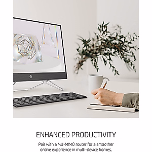 HP 27" FHD All-in-One Desktop, Intel Core i7-1255U Processor, 32GB RAM 1TB SSD, WiFi, Bluetooth, Webcam, Wireless Keyboard & Mouse, Windows 11 Pro, Black