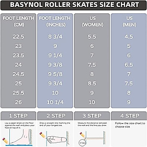 Roller Skates for Women with PU Leather High-top Classic Double Row Rollerskates, Unisex-Adult Derby Skate for Beginner,Fast Braking Rink Skates