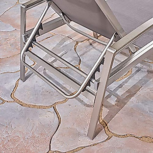 Christopher Knight Home Joy Outdoor Mesh and Aluminum Chaise Lounge (Set of 2), Gray