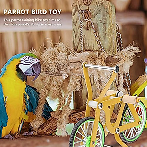 Zerodeko Bird Toys Bird Bicycle Training Toys Mini Bike Parrot Play Toy Bird Intelligence Training Toy Bird Foot Toy Exercising Toy Educational Toy for Parakeet Macaws Conures Conure Toys