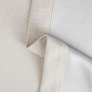 HPD Half Price Drapes BOCH-LN185-P Faux Linen Room Darkening Curtains for Bedroom (1 Panel), 50 X 96, Birch