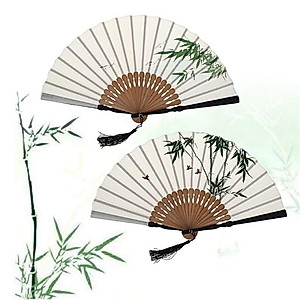 Hand Fan Folding Fan,Hand-held Fan,Vintage Summer Bamboo Folding Fan Hand Held Fan Dance Wedding Party Pocket Gifts Fans Hand Paper Folding Props Vintage style