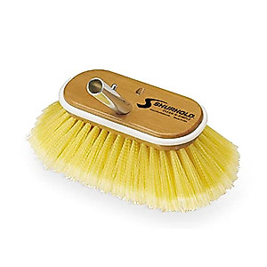 Shurhold 960 6 Inch Soft Bristle Brush, Deck Brush with Soft Yellow Polystyrene Bristles