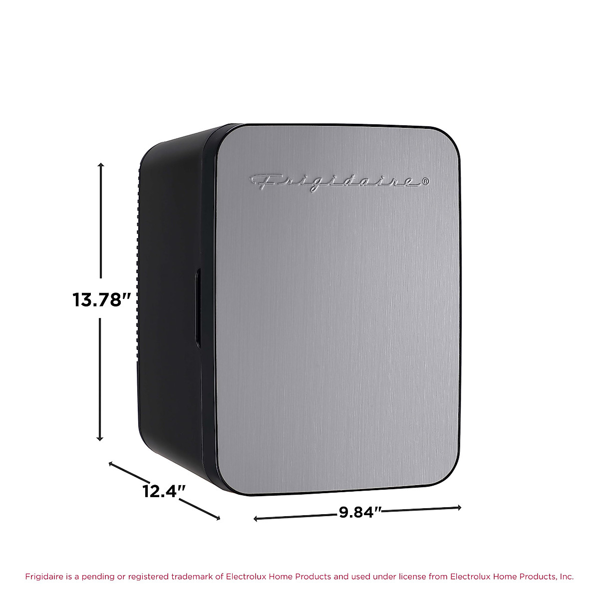 FRIGIDAIRE Portable 10L, 15-can Mini Fridge Brushed Stainless Rugged Refrigerator, EFMIS188-SS