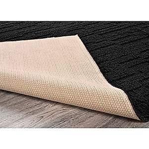 Garland Rug Brentwood Pixel 9 ft. x 12 ft. Area Rug Black