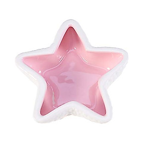 POPETPOP Pet Feeding Bowl Ceramic Feeding Bowl for Hamster Small Pet (Pink)