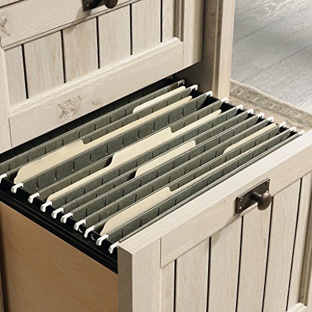 Sauder Costa Executive Desk, L: 65.12" x W: 29.53" x H: 30.0", Chalked Chestnut finish