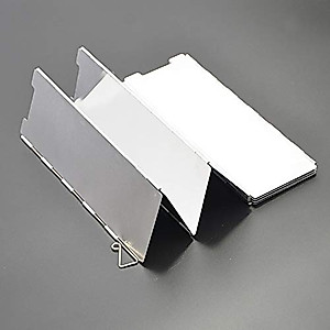 Folding Stove Windscreen - 10 Panels Wind Shield Aluminium Alloy Windshield Camp Stove Wind Screen for Stove in Camping, Hiking, Backpacking, Picnicking or in Backyard (Silver)