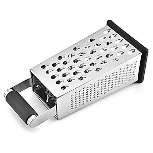 FIAMER Box Cheese Grater & Shredder Chopper Four-sided Grater Peeler Kitchen Box Vegetable Fruit Cucumber Carrot Cheese Salad Melon Planing Slip Handle Easy To Clean, Dishwasher Safe