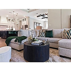 THE-TINOART Decorative Throw Pillow Covers 20 x 20, Olive Green Gold Soft Pillow Covers Striped Christmas Decor Square Cushion Covers Home Decor for Couch Patio Sofa Bedroom Car