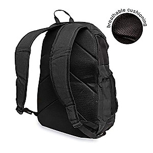 Xelfly Basketball Backpack with Ball Compartment – Sports Equipment Bag for Soccer Ball, Volleyball, Gym, Outdoor, Travel, Team – 2 Bottle Pockets, Includes Laundry or Shoe Bag – 25L (Black)