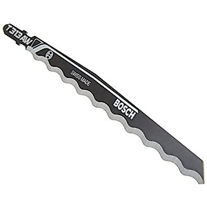 BOSCH T313AW3 3-Piece 6 In. Knife Edge Special for Soft Materials T-Shank Jig Saw Blades