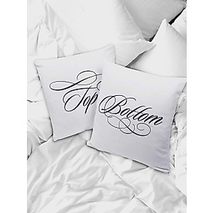 Set of 2 Naughty Pillow Covers | Gift for Gay Men | Fits 18x18 Inch Pillows | Funny Gift for Husband | Soft and Washable