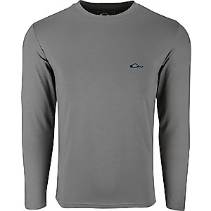 Bamboo L/S Crew Heather Grey Large