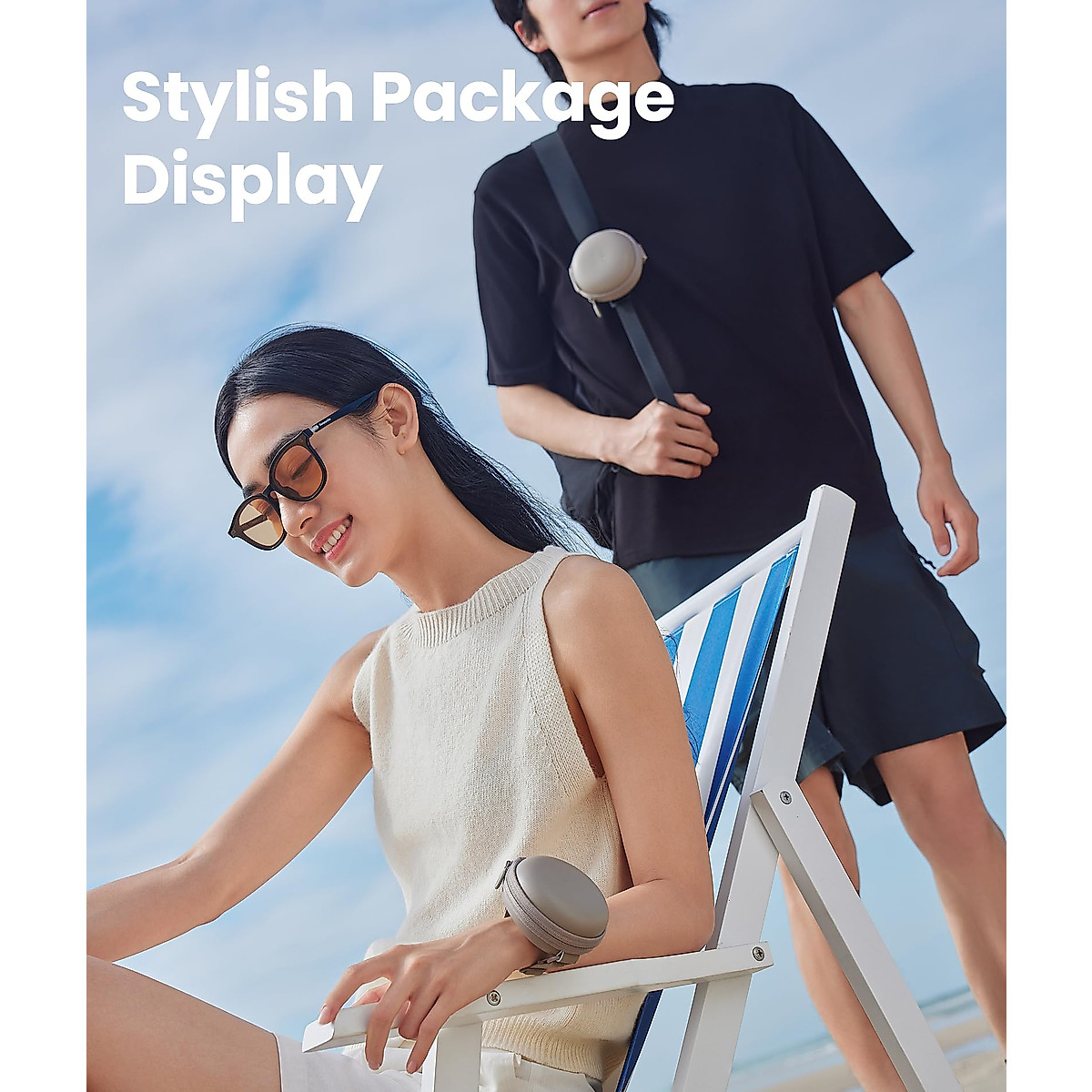 BENEUNDER Polarized Sunglasses for Womens & Mens, Retro Small Round Folding Sunglasses with UV400 Protection