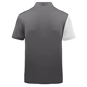 Men's Patriotic Polo Shirts Moisture Wicking Short Sleeves 4th July American Flag Golf Tennis Shirt Casual T-Shirt