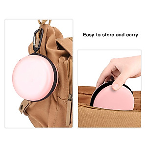 MoKo Storage Box Compatible with Apple Watch Series 10/9/8/7/6/5/4/3/2/1/SE,Portable Protective Travel Bag Fit iWatch 38mm 40mm 41mm 42mm 44mm 45mm 46mm Airpods Pro/3/2/1 Charging Case Dock,Rose Gold