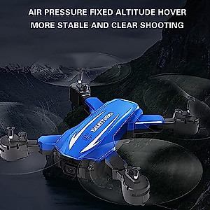 Drone with 8K Dual Camera for Adults Kids 8-12, Multi-directional Automatic Obstacle Avoidance UAV HD Aerial Photography Toy Radio-controlled Aircraft Quadcopter, Gesture Photo/Video (Blue)