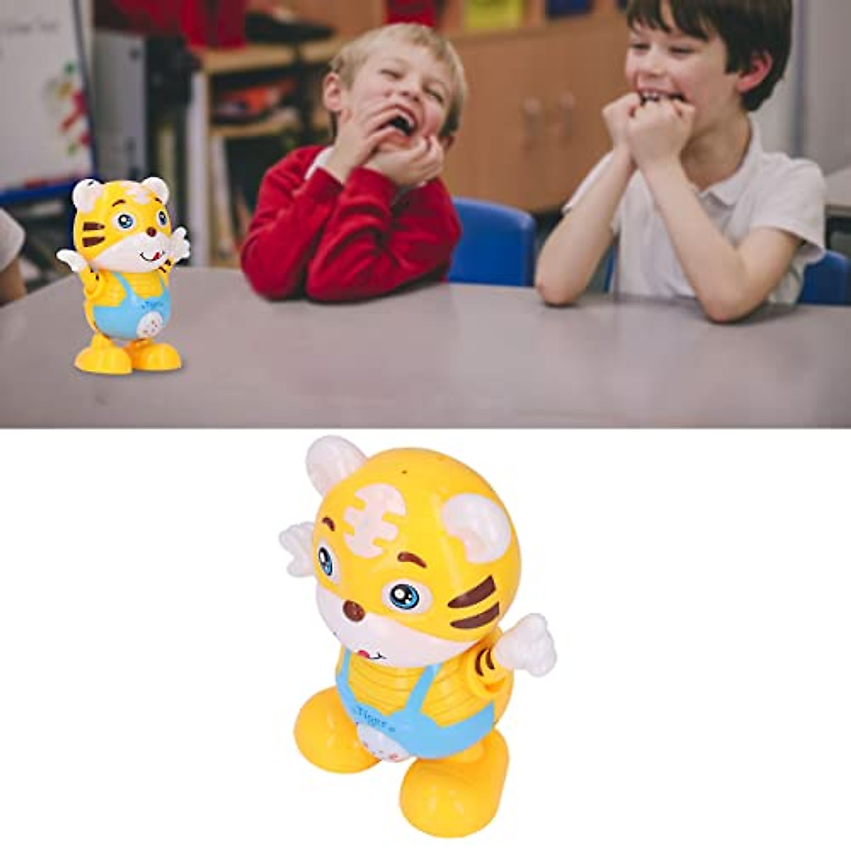 VGEBY Dancing Robot Toy, Dancing Robot Toy Cute Cartoon Tiger Electric Light Music Eco Friendly Safe Durable Kids Robot for Kids