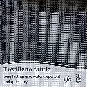 Domi Outdoor Patio Bistro Set of 5, C Spring Motion Chair, All-Weather Conversation Armchair with Ottoman & Quick Dry Textile for Porch,Deck,Yard,Garden,Lawn