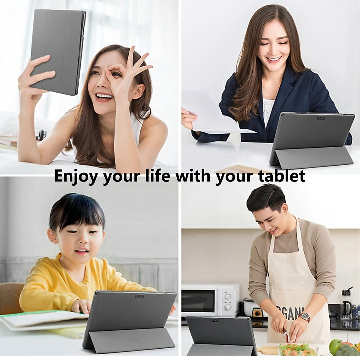 Tablet 10 Inch Android 11 Tablets With Case, 2GB RAM+32GB ROM+512GB Expand，6000mah Battery, Quad-Core Processor Tableta, 8MP Dual Camera WiFi 10.1'' IPS HD Touch Screen Incloud Case Screen Flim Stylus