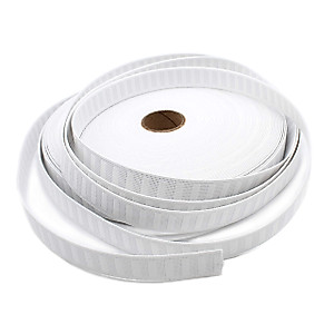 Non-Roll Elastic 1" White-Heavy Duty Ribbed Elastic (36 Yards on a Roll)- Made in USA