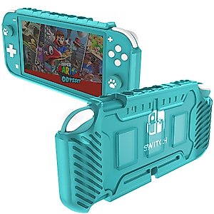 KIWIHOME Switch Lite Protective Case, Portable Cover Grip Case Only for Nintendo Switch Lite with Comfortable Grip & Game Card Slots (Turquoise)