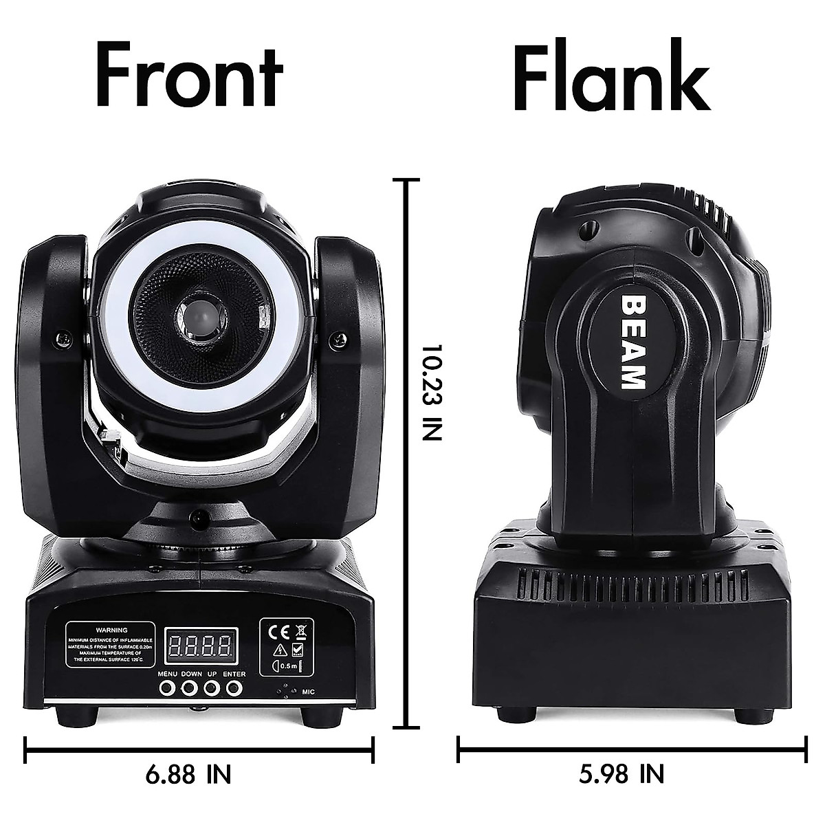 Mini Moving Head DJ Light LED 60W Beam Moving with Halo Effect RGBW 4in1 Dj Light Beam Moving Heads Lights Super Bright Led Dj Spot Light DMX Control