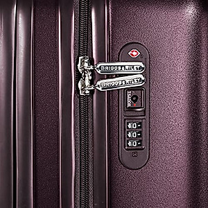 Briggs & Riley Sympatico Hardside Medium Spinner Luggage, Plum, 27-Inch Checked