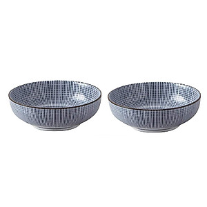 Mino Ware Japanese Ceramic Sendan Tokusa Bowl Appetizer Dessert Sushi Sauce 5.1 x 1.8 Inches Set of 2