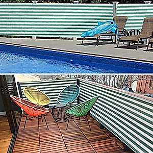 LXLIGHTS Balcony Protection Privacy Screens, HDPE Windproof Anti-UV Height 0.75m/0.9m Screen Fence with Cable Ties, Weatherproof Sun Shade Cover for Outdoor Garden Terrace, 29 Sizes