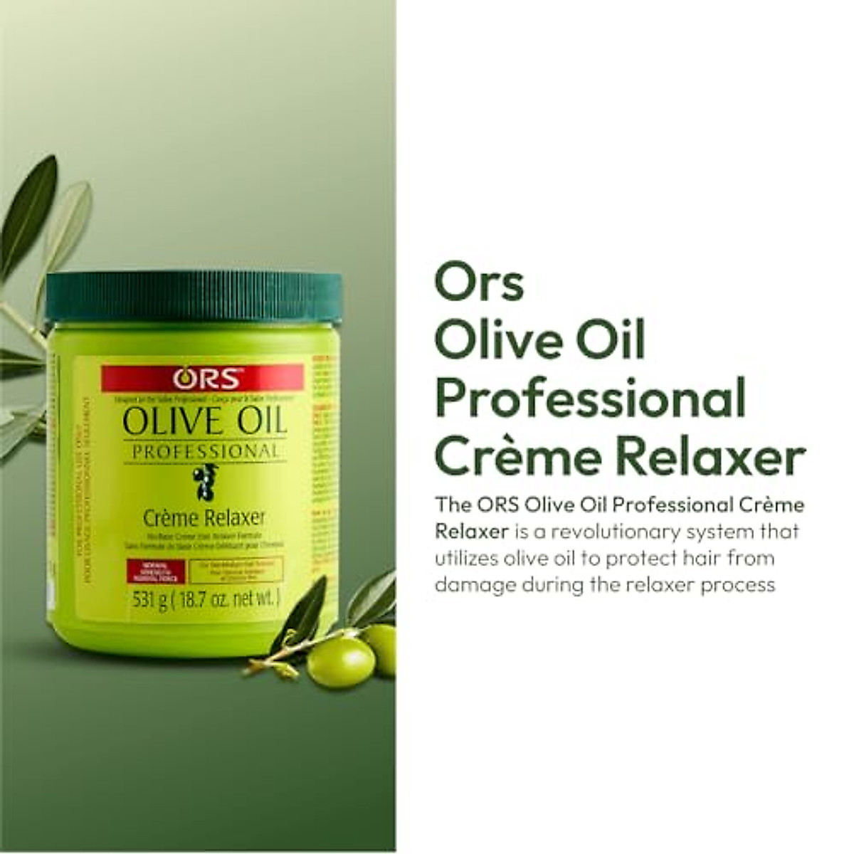 ORS Olive Oil Professional Creme Relaxer Normal Strength 18.75 Ounce