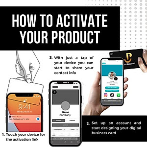 Smart Digital Business Card for Networking - NFC Digital Business Sticker for the back of the phone - Digital Business Tag - Tap to Share - No App Required