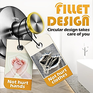 YOHOM Suction Cup Hooks for Shower Bathroom Cup Wall for Inside Vacuum Windows (2 Silver, 2 Silver)