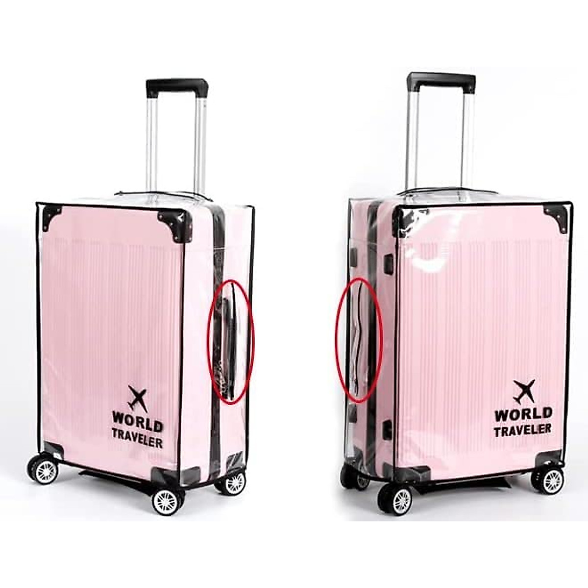 RF REENFAYA Suitcase Cover Luggage Protector Covers Clear Luggage Cover PVC Suitcase Luggage Cover Waterproof Luggage Case Thicken Suitcase Protector Cover (26inch)