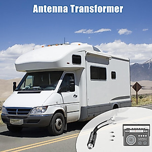 AccEncyc 4 PCS UHF/VHF/FM Antenna Balun Transformer-Converting 75 Ohm to 300 Ohm Coax Adapter Converter with Female Jack for TV and Radio