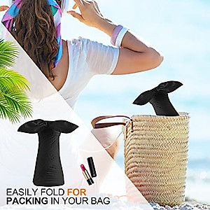 MEINICY Womens Sun Visor Hat Wide Brim, 2 in 1 Zip-Off Sun UV Protection Foldable Adjustable Visors Beach Hats for Women (2 Pack Black+White)