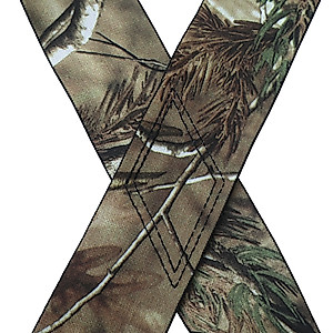 Mens Utility Suspenders X Shape - Wide 2" Solid Straight Clip Suspender (Camo Pattern)