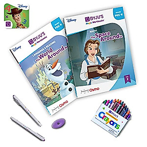 BYJU'S Magic Workbooks: Disney Pre-K Math, Language & Reading - Ages 3-5 - Includes Disney & Pixar Characters - for Boys & Girls - Works with iPad & Fire Tables (Osmo Base Required)